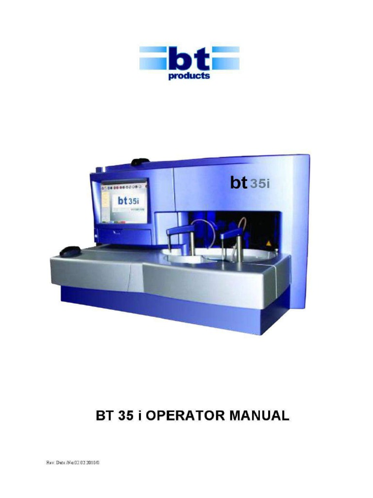 BT 35i Chemistry Analyzer Manual | PDF | Mathematical Optimization ...