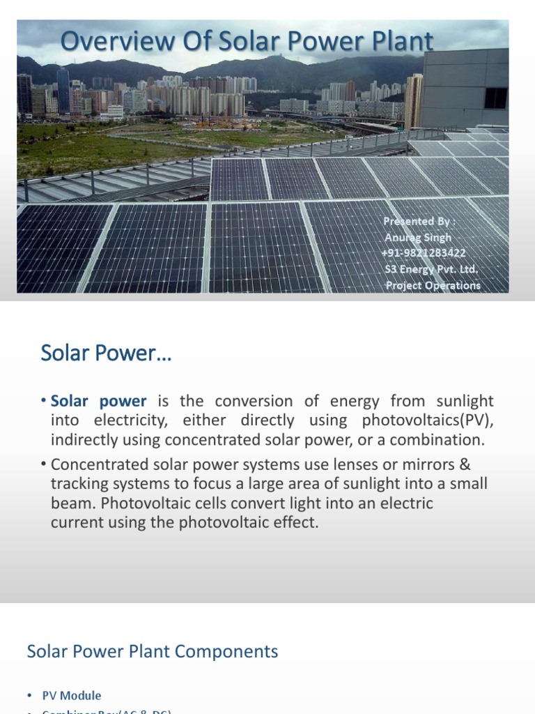 Solar Power Plant | PDF | Photovoltaic System | Solar Power