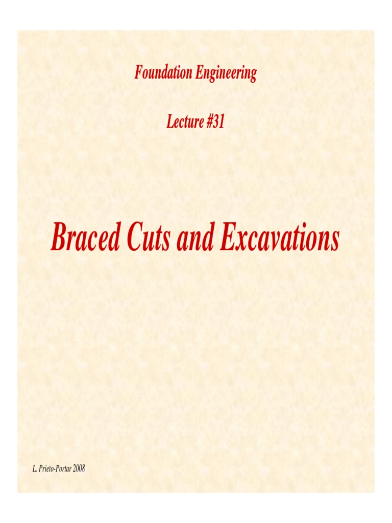 Braced Cuts PDF | PDF | Deep Foundation | Civil Engineering
