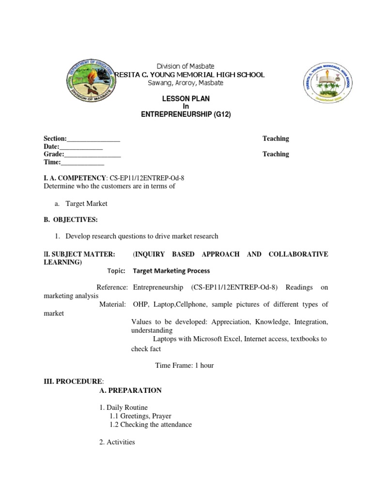 Calayo Lesson Plan | PDF | Lesson Plan | Rubric (Academic)