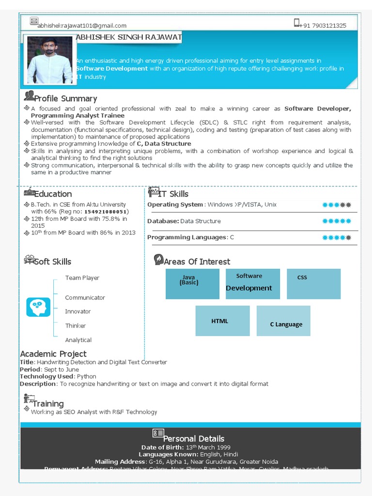 Abhishek Singh Rajawat | PDF | Software Development | Computer Programming