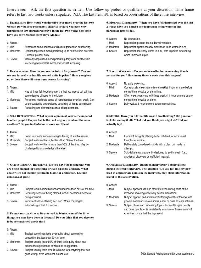 TheScale CDSS PDF | PDF | Major Depressive Disorder | Guilt (Emotion)