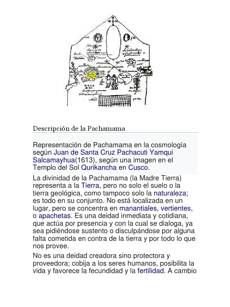 Descripción de la Pachamama | Andes | Religión y creencia