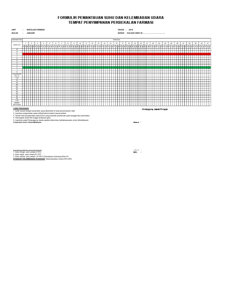 Form Suhu Kulkas | PDF