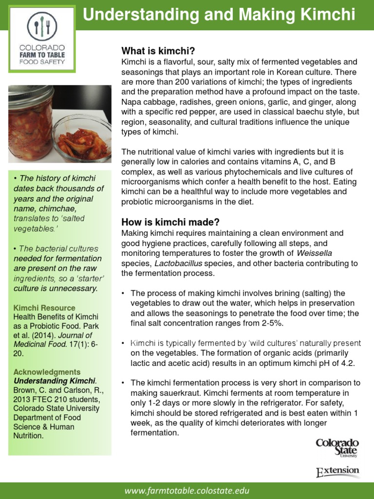 Kimchi | PDF | Korean Cuisine | Vegetables