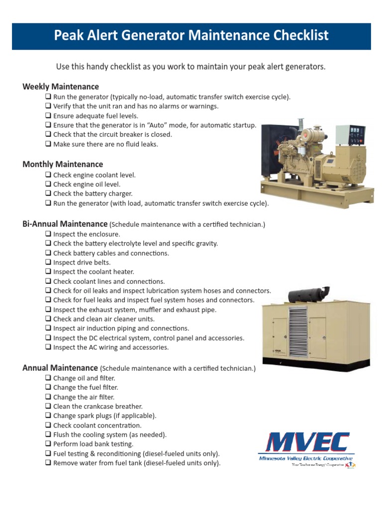Generator Maintenance | PDF
