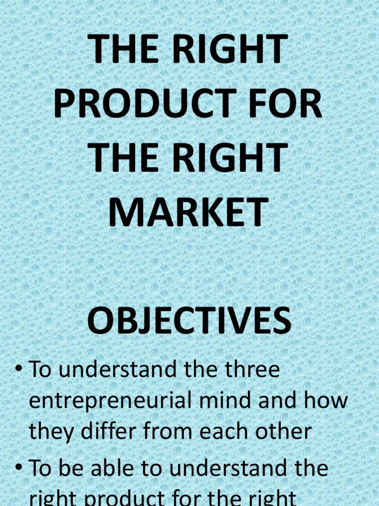 Chapter 5 The Right Product For The Right Market | PDF