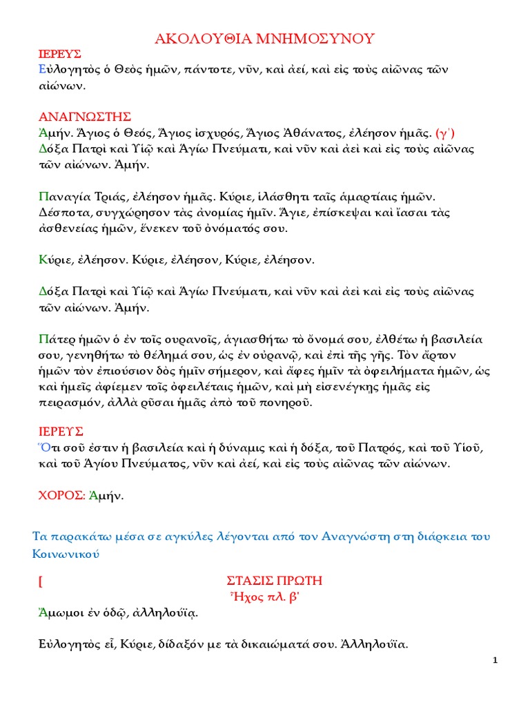 ΑΚΟΛΟΥΘΙΑ ΜΝΗΜΟΣΥΝΟΥ | PDF