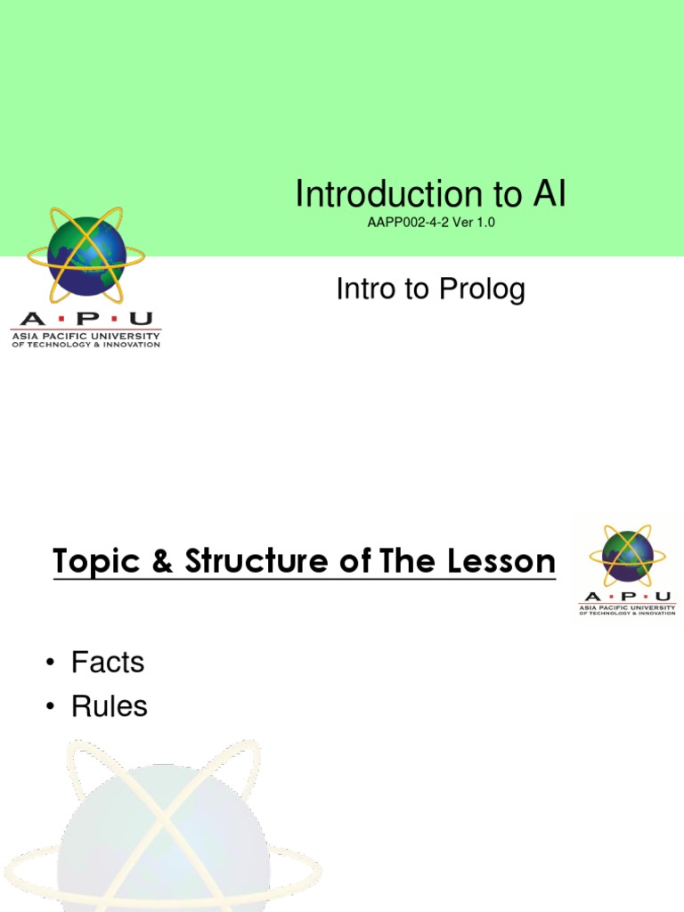 011 Intro To Prolog | PDF | Artificial Intelligence | Intelligence (AI) & Semantics