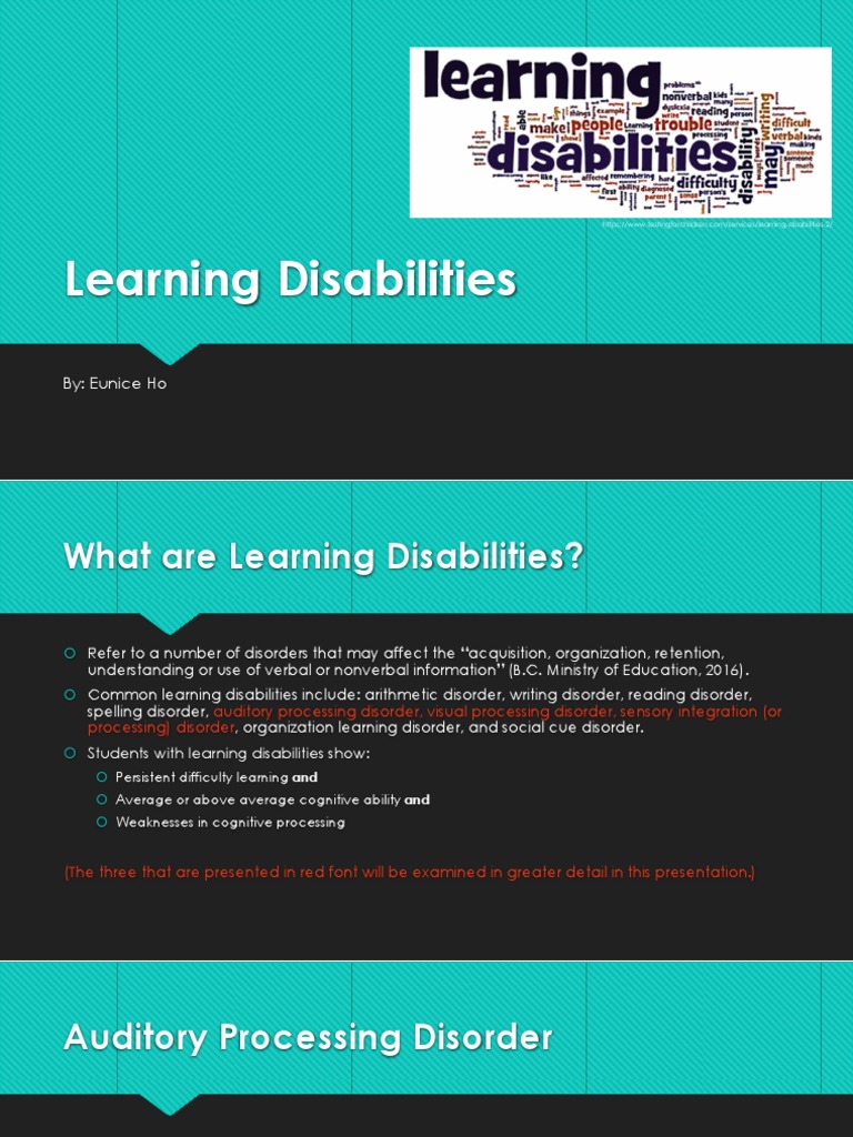 Learning Disabilities | PDF | Learning Disability | Perception