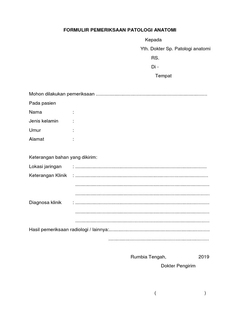 PATHOLOGY SPECIMEN REFERRAL FORM | PDF