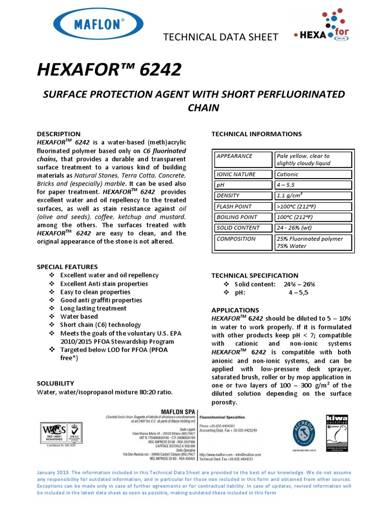 Hexafor 6242 Tds Eng | PDF | Polymers | Water