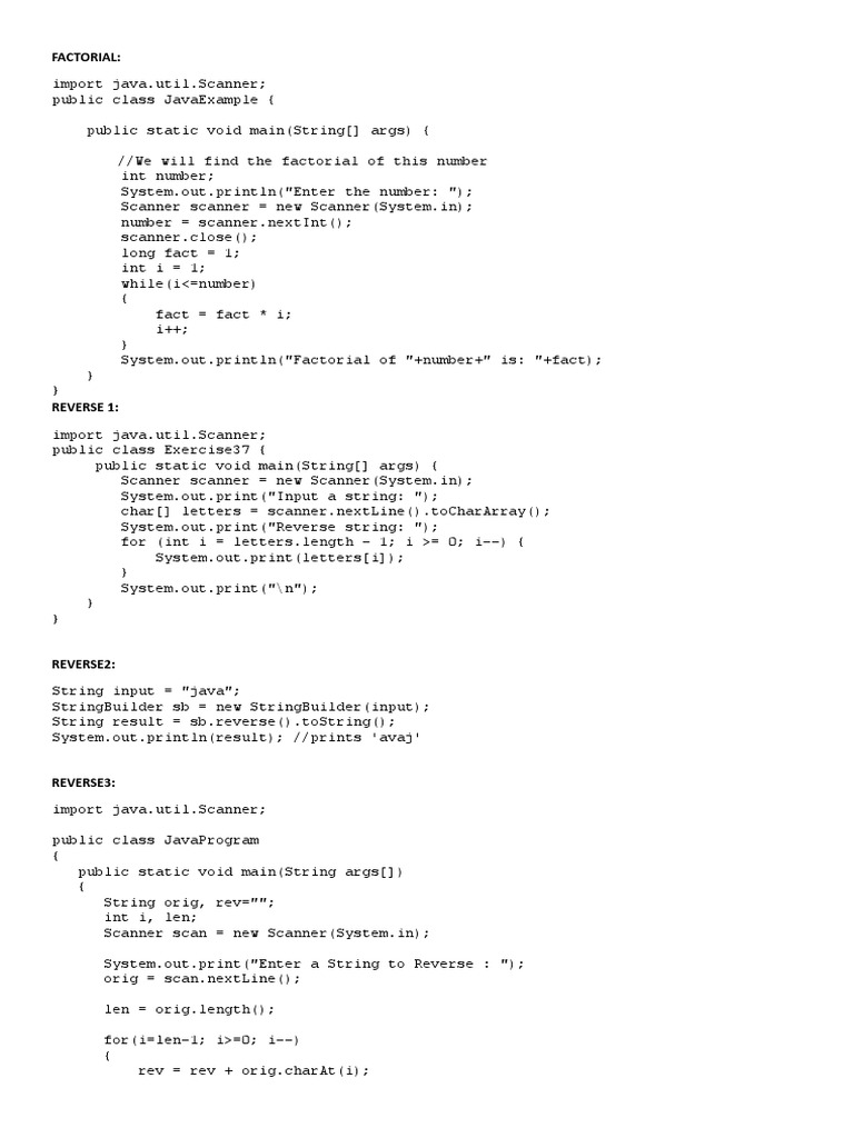 Java Sample Programs Pdf Computer Programming Areas Of Computer Science 