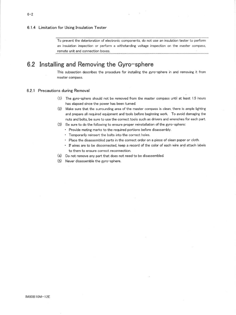 CMZ 700 Gyro Sphere Replacement Procedure | PDF