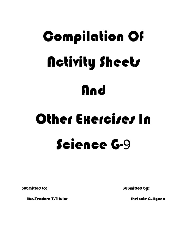 Compilation of Activity Sheets | PDF