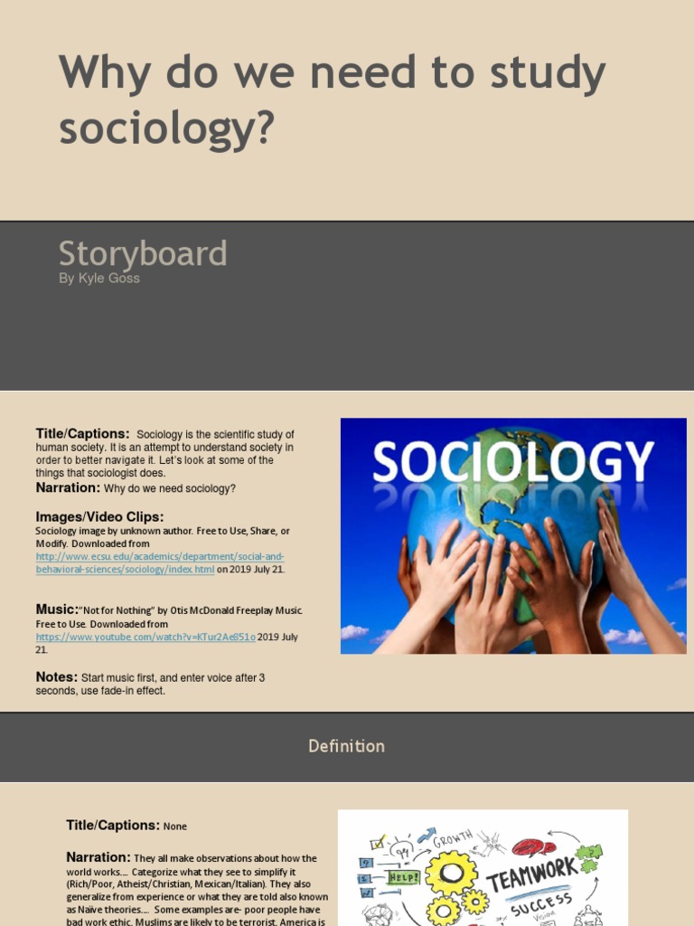 Storyboard Kyle Goss Sociology2 | PDF | Sociology | Cognition