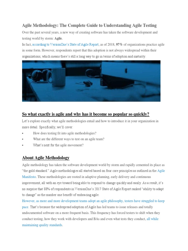 Agile Methodology | PDF | Software Testing | Agile Software Development