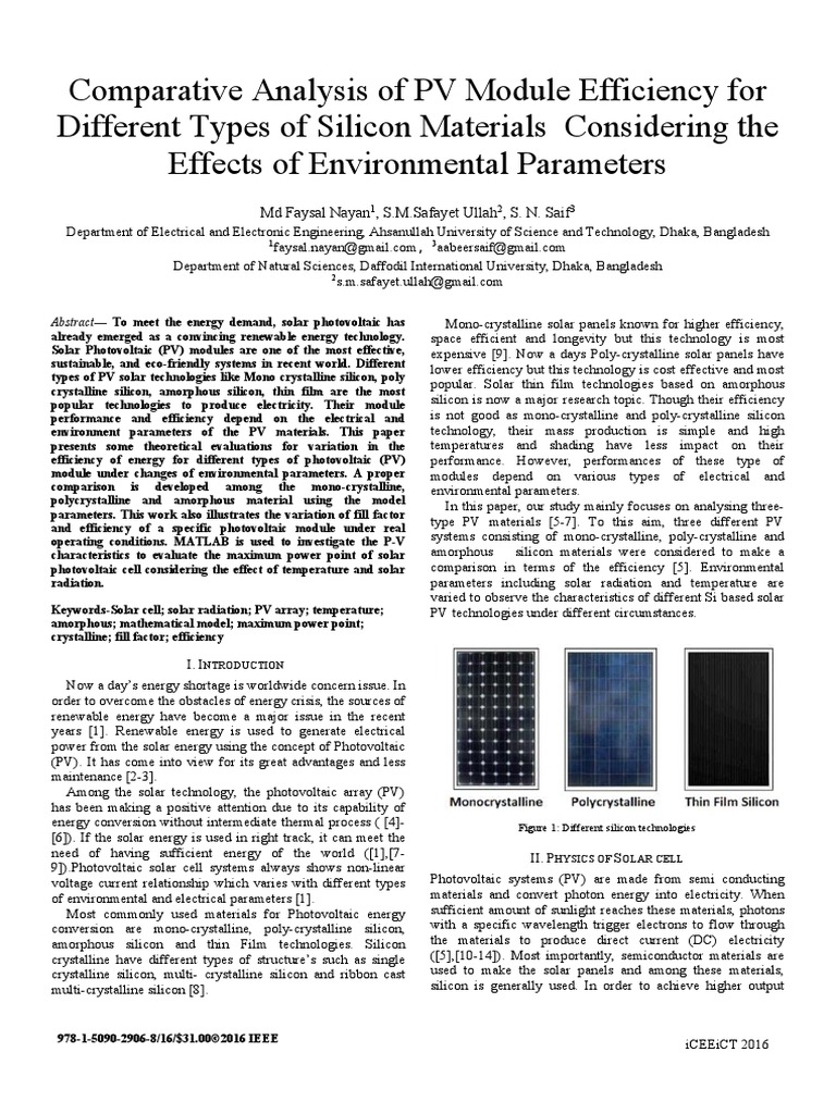 Solar Module Types | PDF | Solar Cell | Photovoltaic System