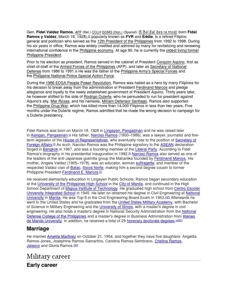 Fidel v. Ramos SR | PDF | Government