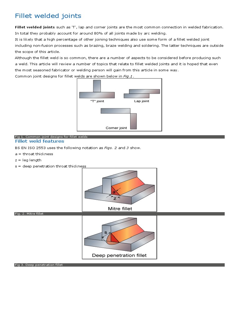 Guide to Fillet Welded Joints | PDF | Welding | Construction