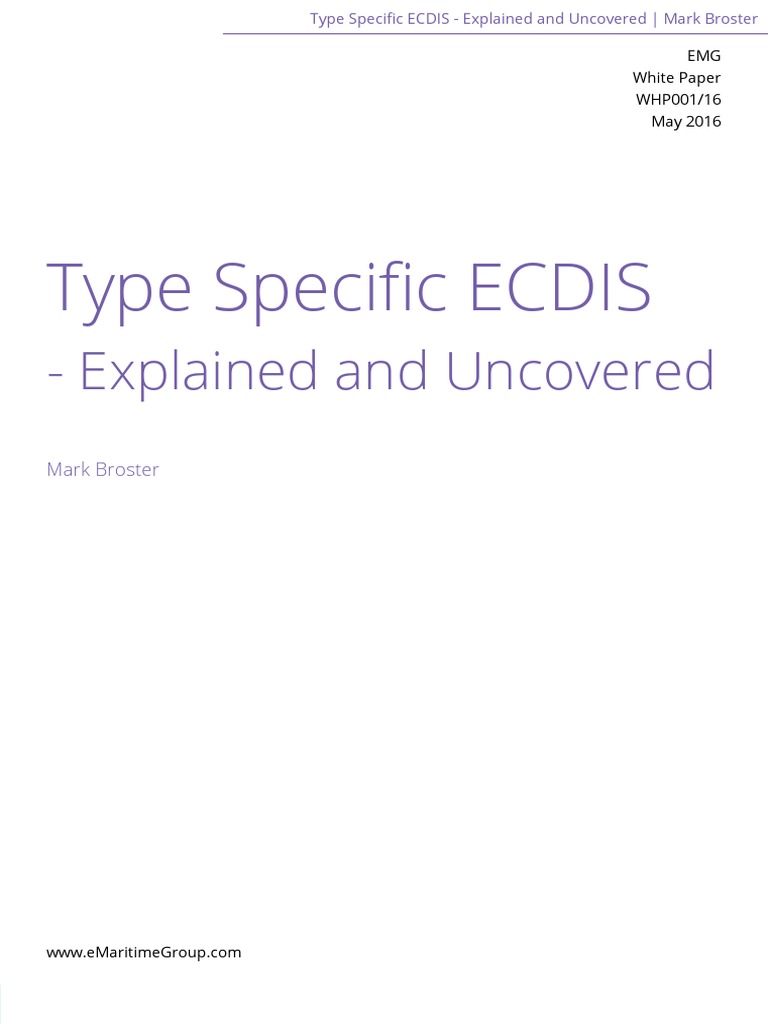 Ecdis LTD Type Specific Whitepaper Mark Broster Webversion | PDF ...