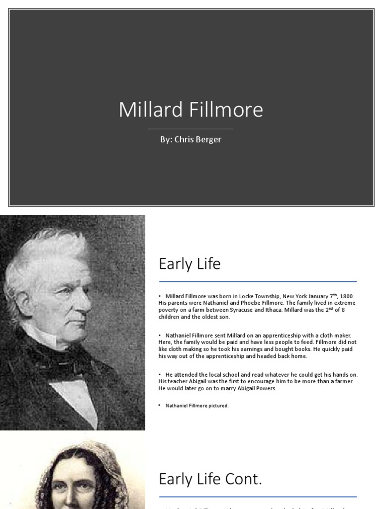 Millard Fillmore: Life and Presidency Facts | PDF | Whig Party (United ...