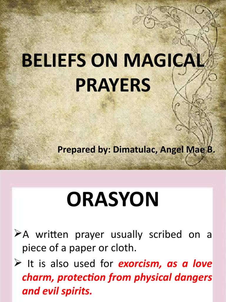Beliefs On Magical Prayers. | PDF