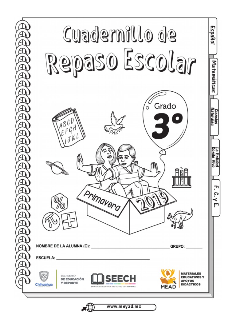 Cuadernillo de Actividades 3° Primaria | PDF | Chihuahua (estado ...