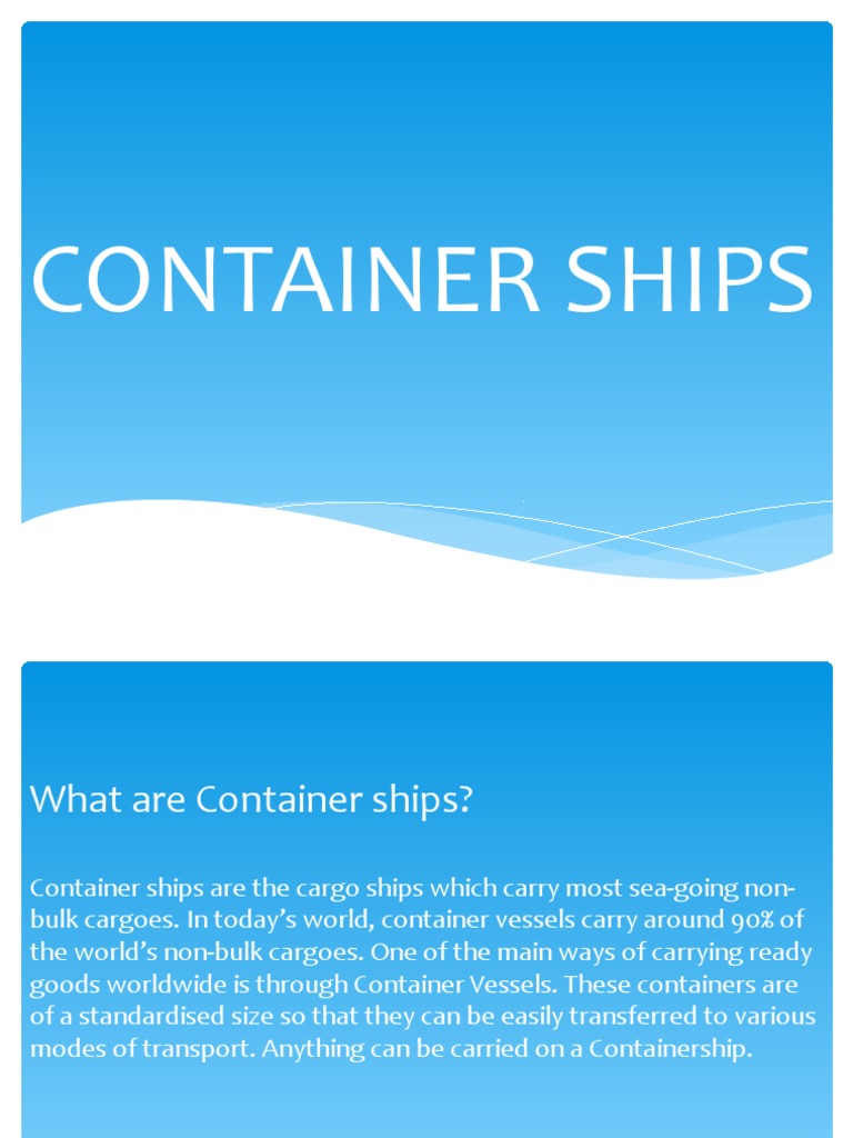 Container Ships | PDF | Ships | Freight Transport