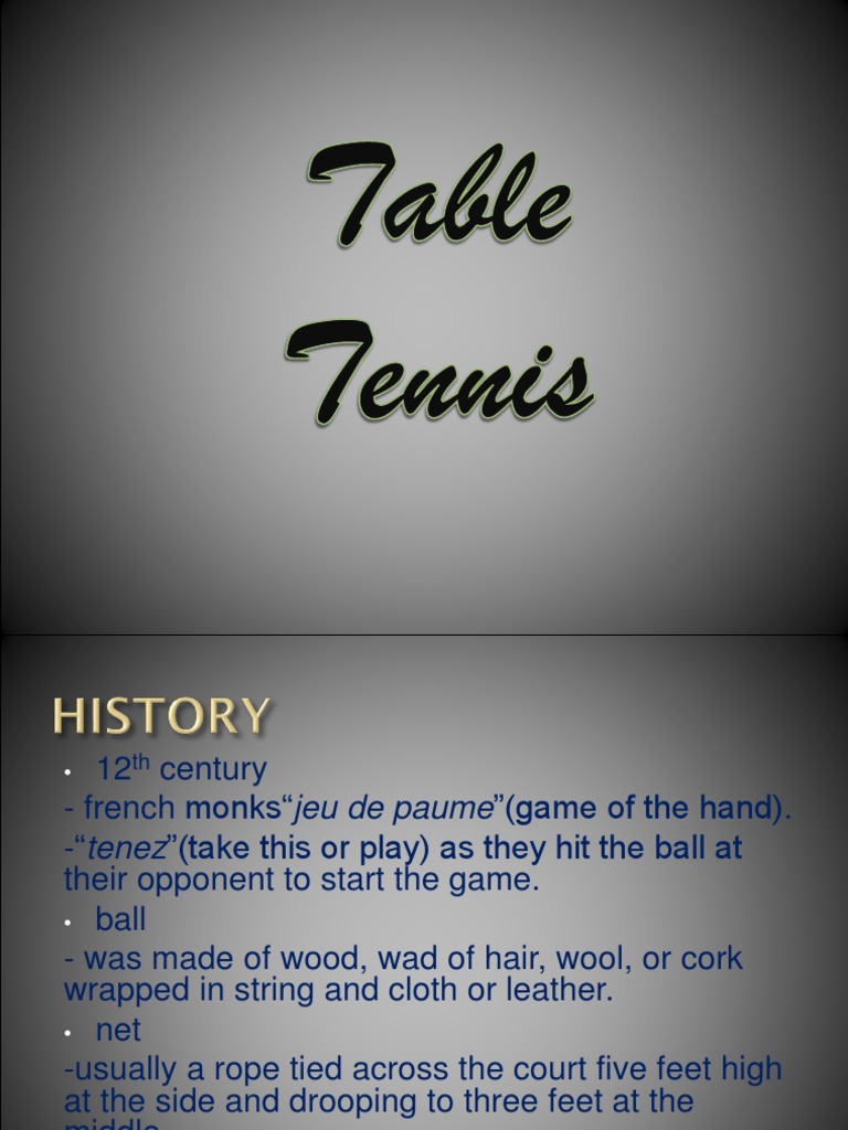 Evolution of Table Tennis Rules | PDF | Table Tennis | Leisure