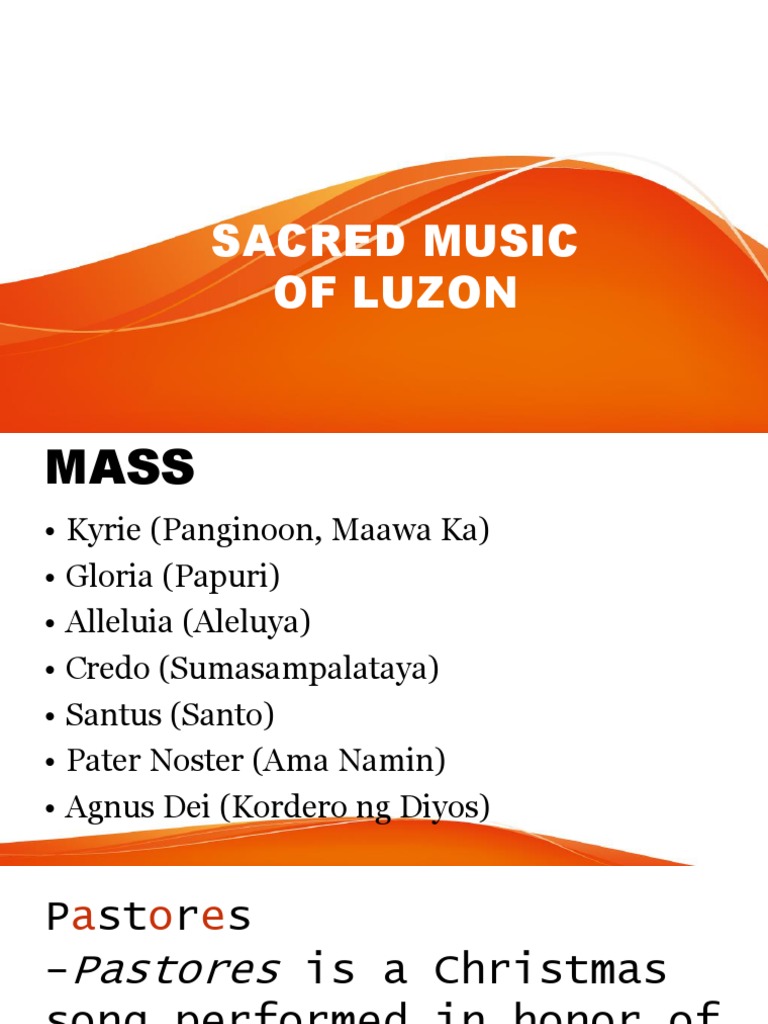 SACRED Music 1st Lesson | PDF | Christian Worship And Liturgy | Christian Behaviour And Experience