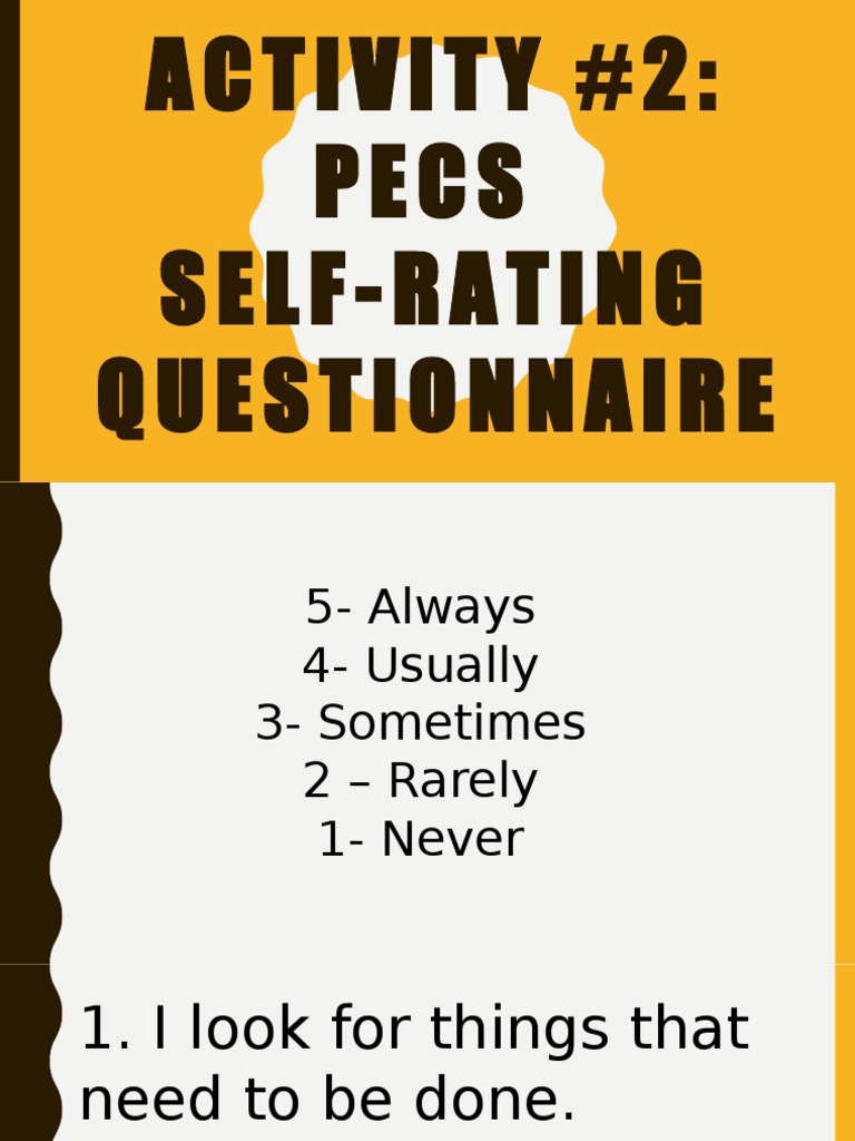Personal Entrepreneurial Competencies Self-Rating Questionnaire | PDF ...