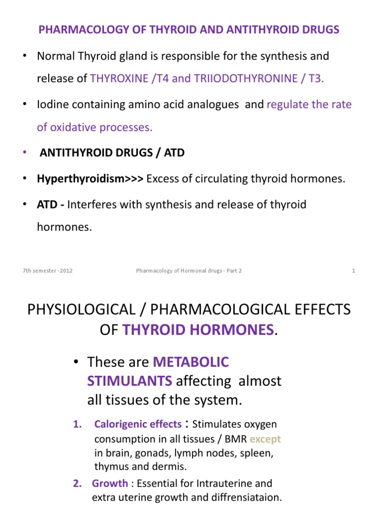 Of Thyroid and Antithyroid Drugs - Part II | PDF | Thyroid ...