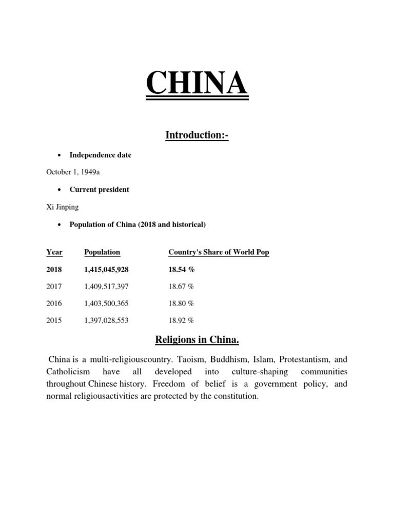 China: Introduction | PDF | China | World Politics