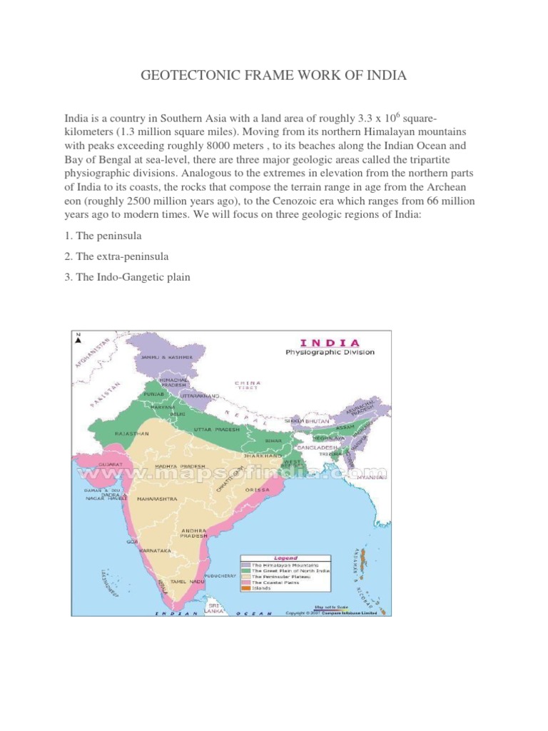 Tectonic Division of India | PDF | Himalayas | Physiographic Divisions