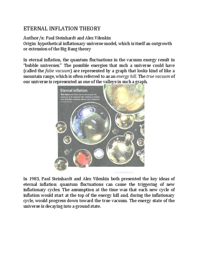Eternal Inflation Theory: Author/s | PDF