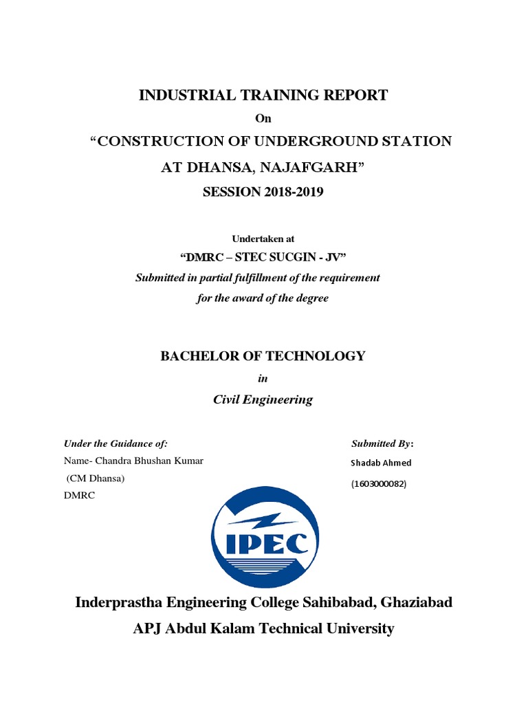 Internship Report | PDF | Geotechnical Engineering | Concrete