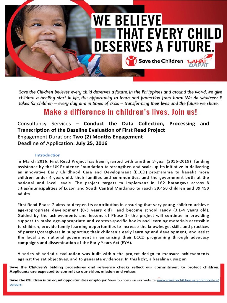 Call For Consultancy | PDF | Evaluation | Learning