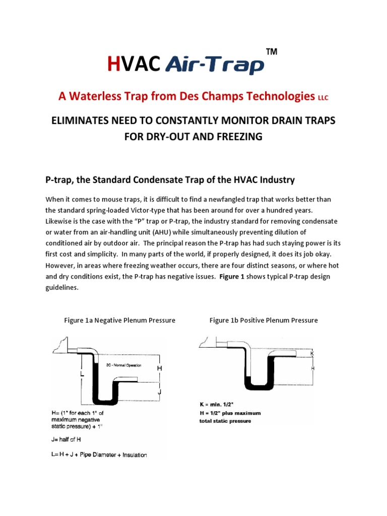 Design of Cond Trap | PDF | Hvac | Air Conditioning