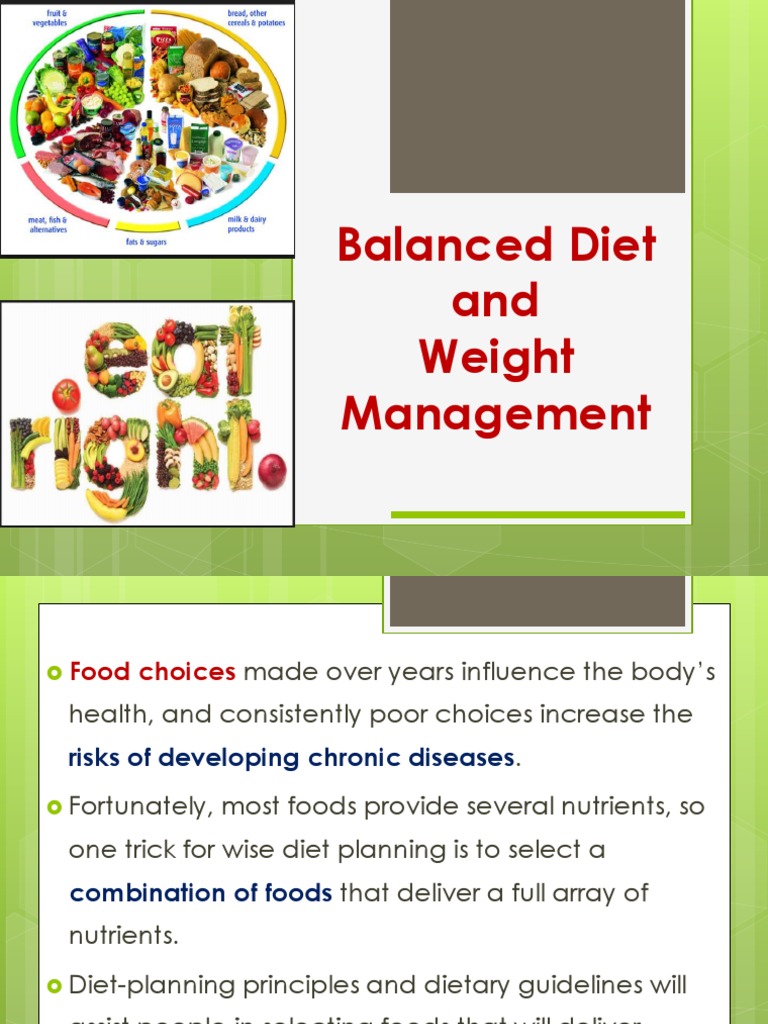 A Report On Balanced Diet | PDF | Food Energy | Diet (Nutrition)