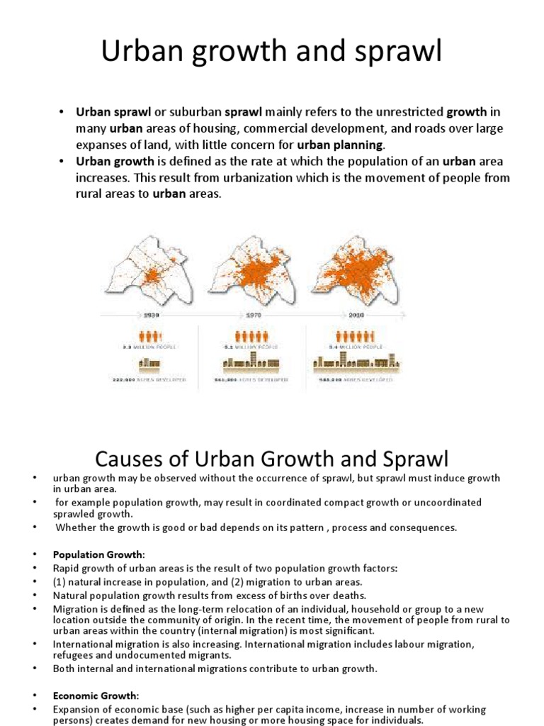 Urban Growth and Sprawl | PDF | Urban Sprawl | Economic Growth