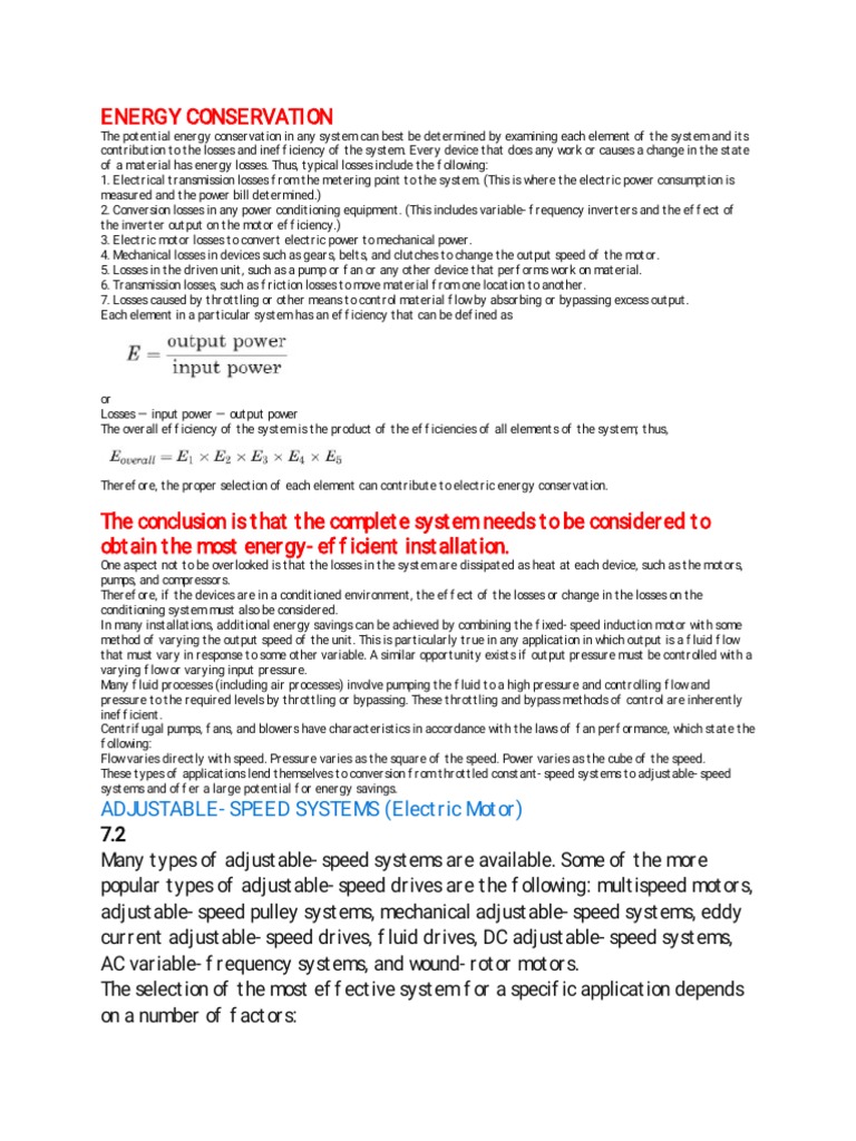 Energy Conservation | PDF | Nature