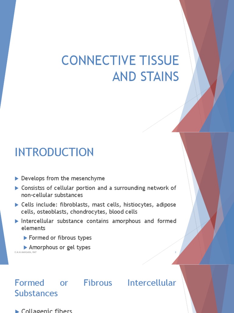 Connective Tissue Stains | PDF | Staining | Histology