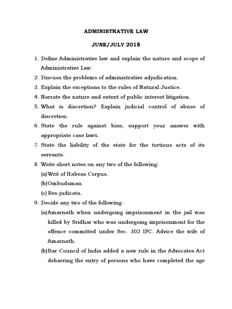 Administrative Law Principles: A Comprehensive Review of Key Concepts ...