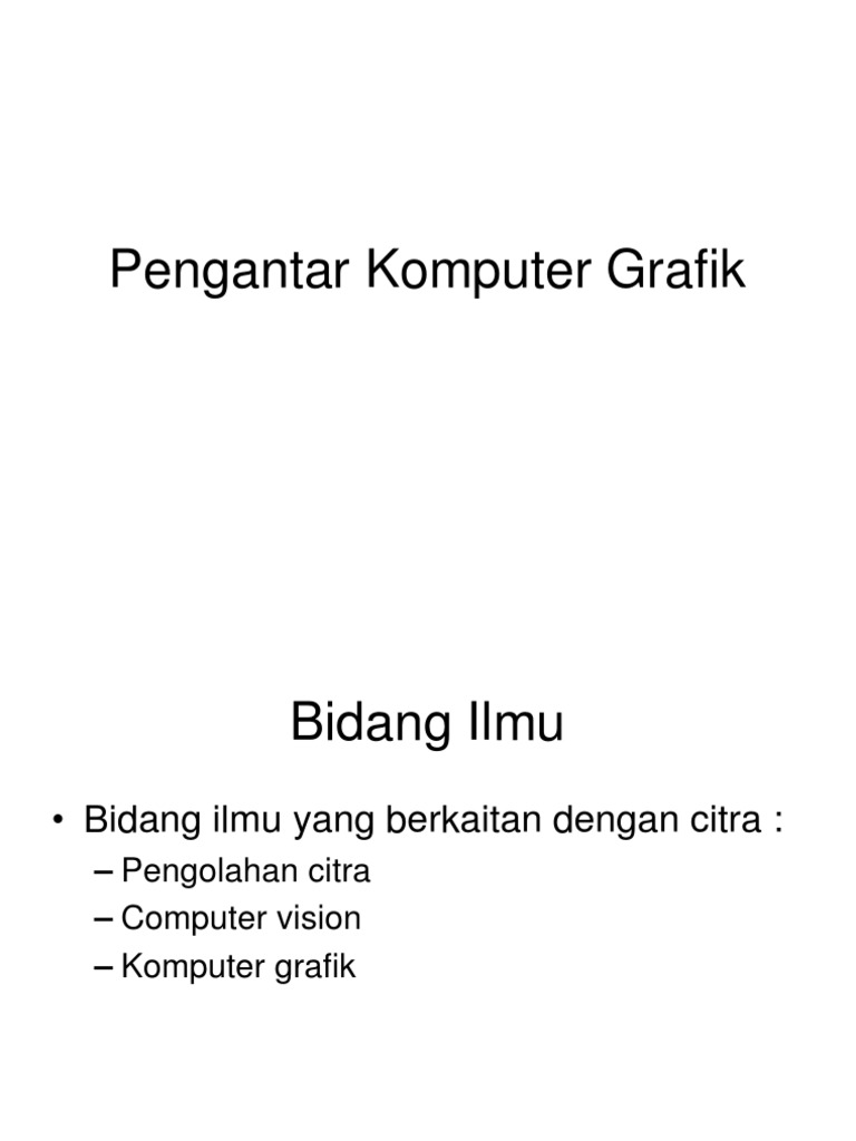 Pengantar Komputer Grafik | PDF