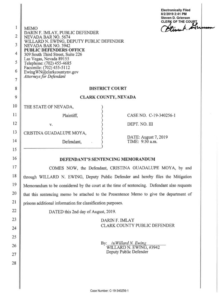 Sentencing Memorandum | PDF