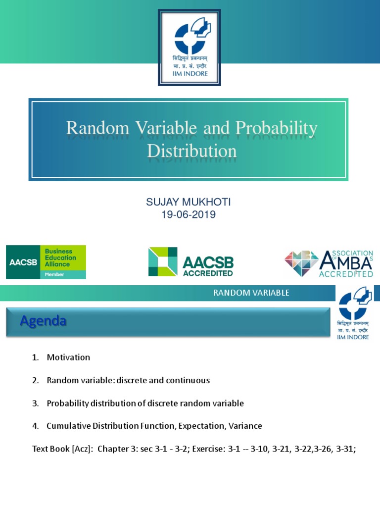 Ips 2019 Session 5 RV | PDF | Expected Value | Probability Distribution