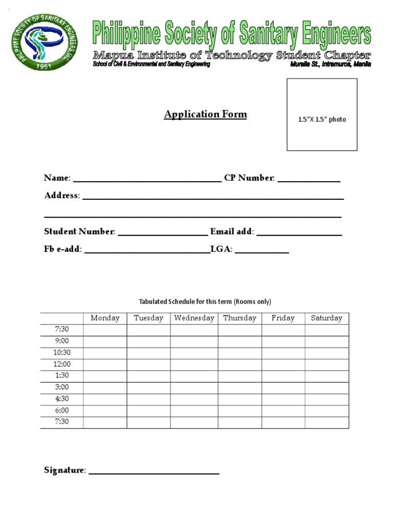 Psse Application Form | PDF