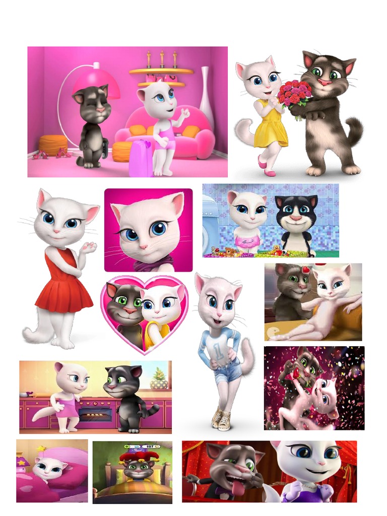 Stickers Gato Tom y Angela | PDF