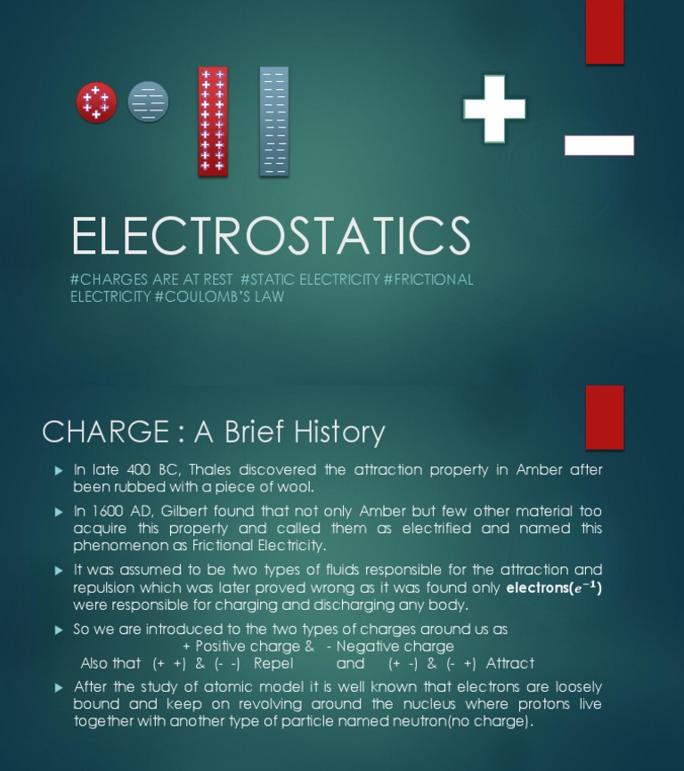 Electrostatics: #Charges Are at Rest #Static Electricity #Frictional ...
